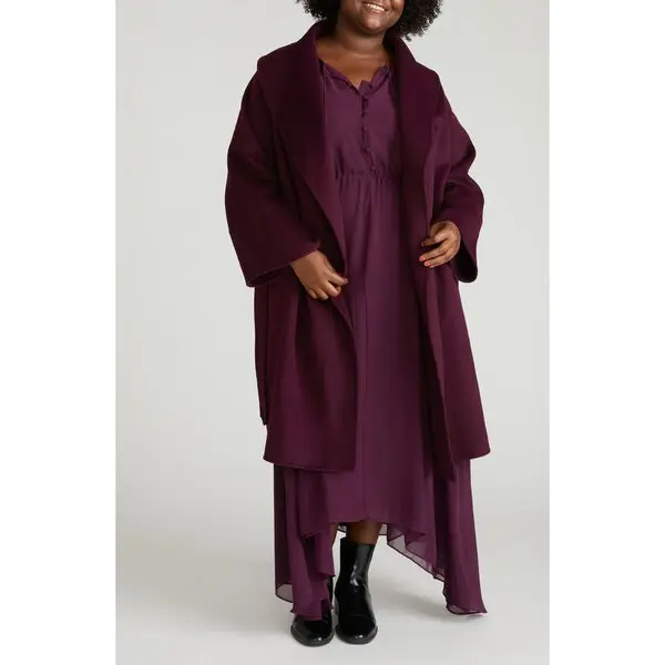 Universal Standard Wool Blend Wrap Coat - Gamay
