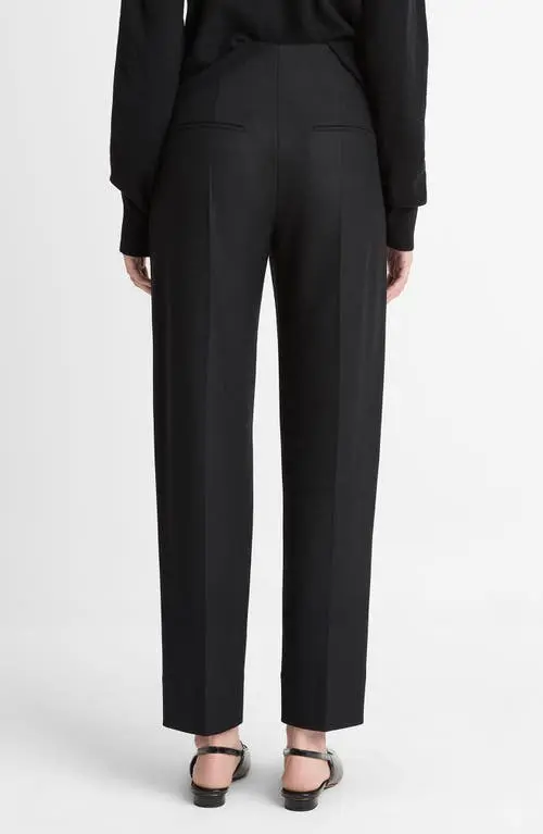 Vince High-waist Pleated Wool-blend Pants