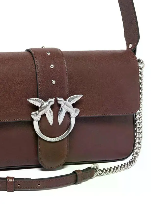 Pinko Love One Mini Crossbody Bag - Brown