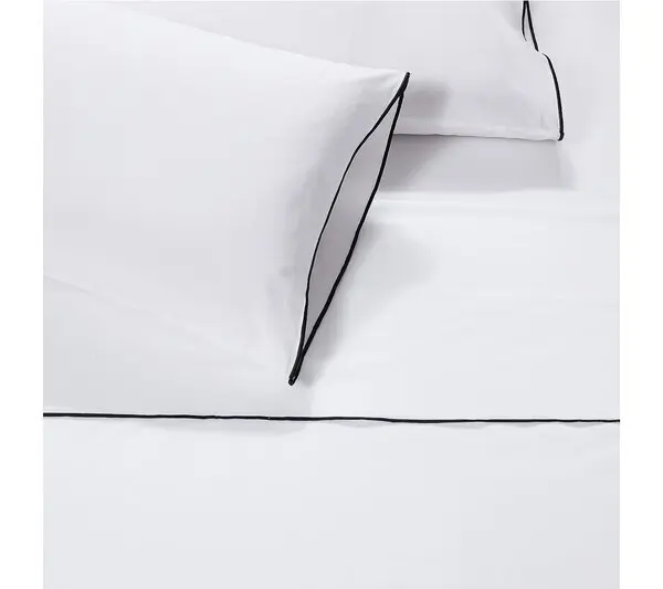 BROOKLYN LOOM Merrowed Edge 4 Piece Queen Sheet Set