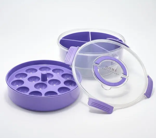 HOME REFLECTIONS As Is Round Portable Chill & Serve W/inserts