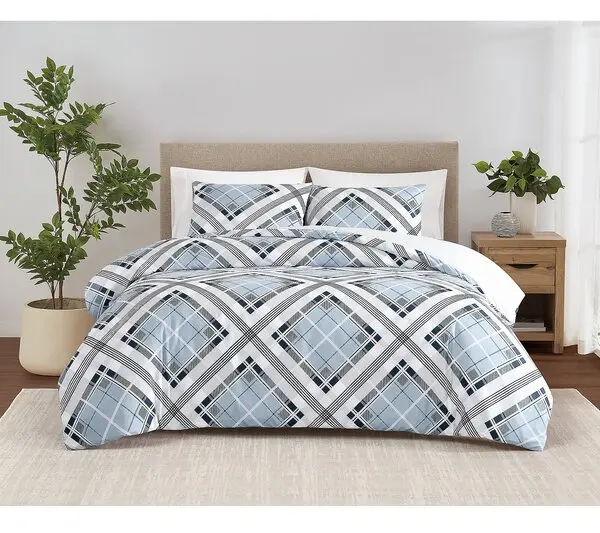 TRULY SOFT Lars Plaid 3 Piece Full/queen Comfor Ter Set