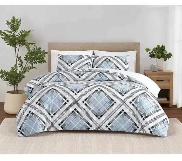 TRULY SOFT Lars Plaid 3 Piece Full/queen Duvet Set