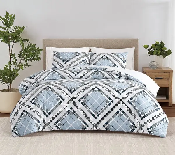 TRULY SOFT Lars Plaid 3 Piece King Duvet Set