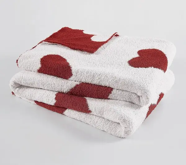TRULY SOFT Cozy Hearts Reversible 50x70 Throw