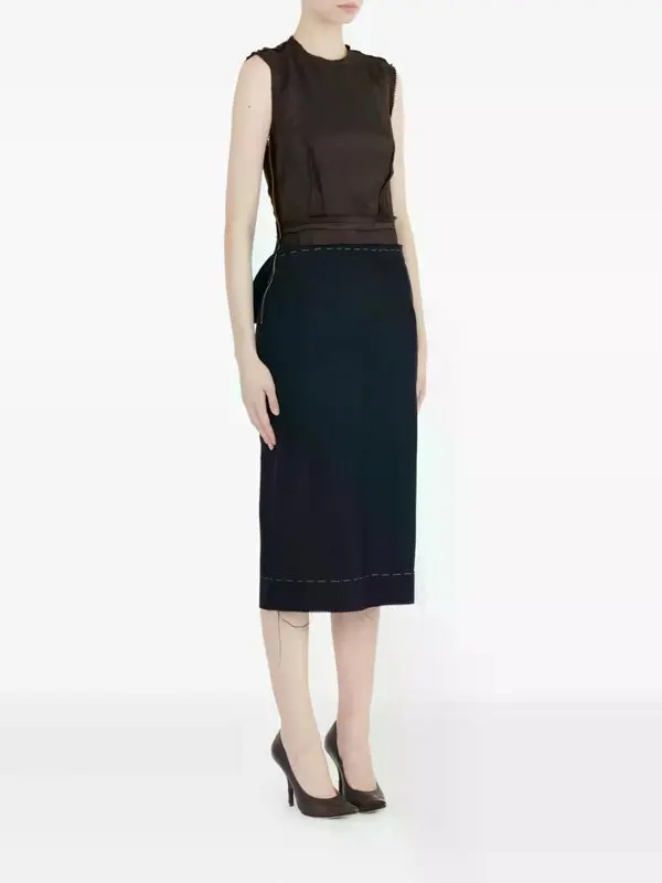 MAISON MARGIELA Paneled Midi Dress - Blue