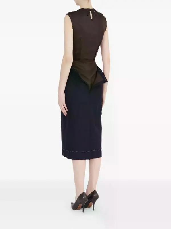 MAISON MARGIELA Paneled Midi Dress - Blue