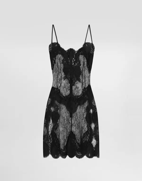 Dolce & Gabbana Chantilly Lace Dress - Black