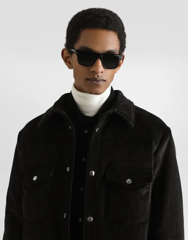 Dolce & Gabbana Padded And Quilted Velvet Shirt Jacket - Black