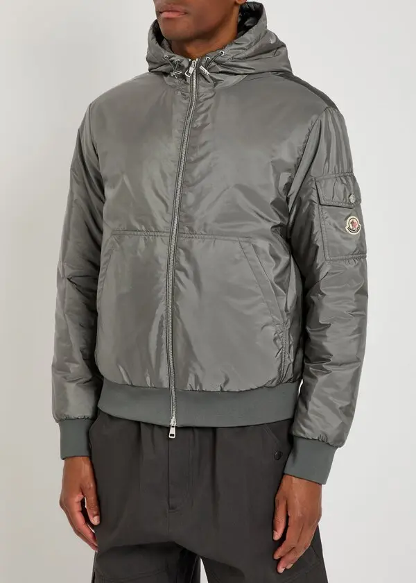 Moncler Poiliot Quilted Shell Jacket - Grey