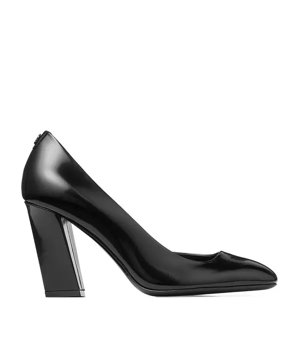 JIMMY CHOO Farren 85 Leather Pumps - Black