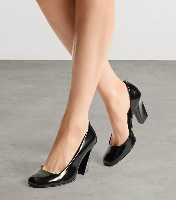 JIMMY CHOO Farren 85 Leather Pumps - Black