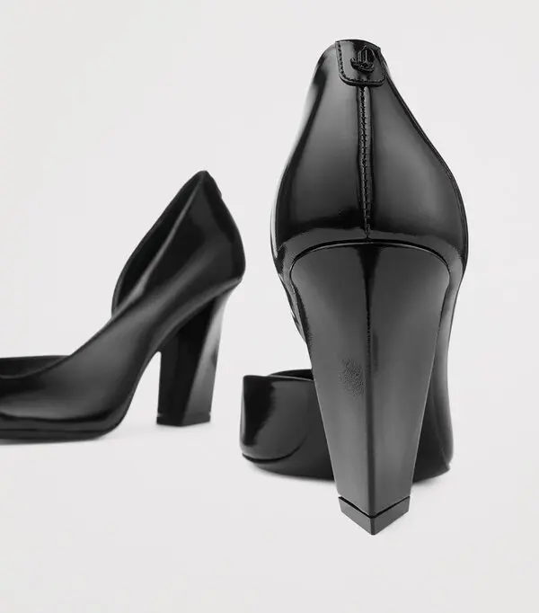 JIMMY CHOO Farren 85 Leather Pumps - Black