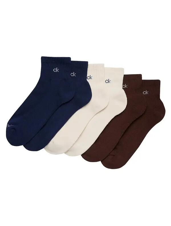 Calvin Klein 6-pack Of Quarter-length Socks - Multi