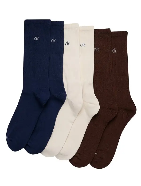 Calvin Klein Basic Cushion Crew 6-pack Socks - Multi