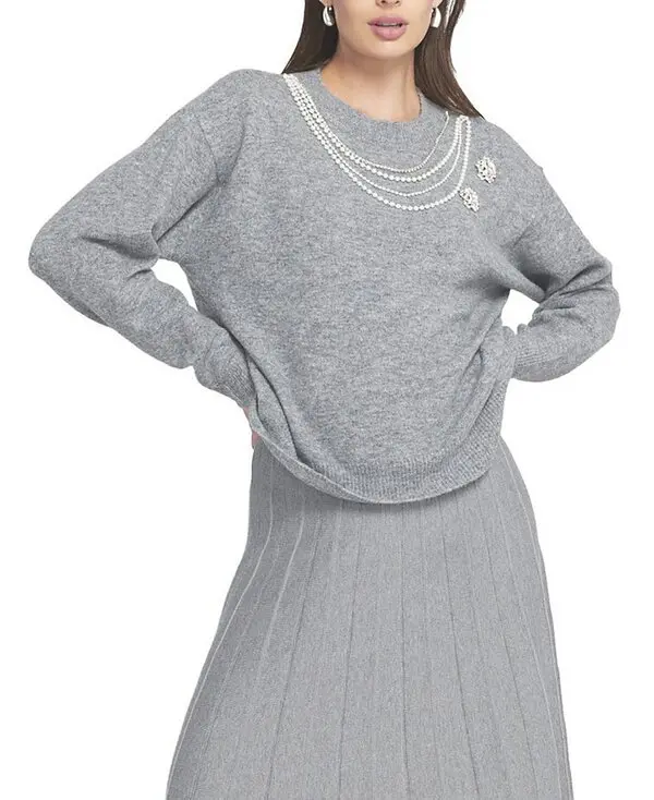 ELLE COLLECTION Embellished Sweater