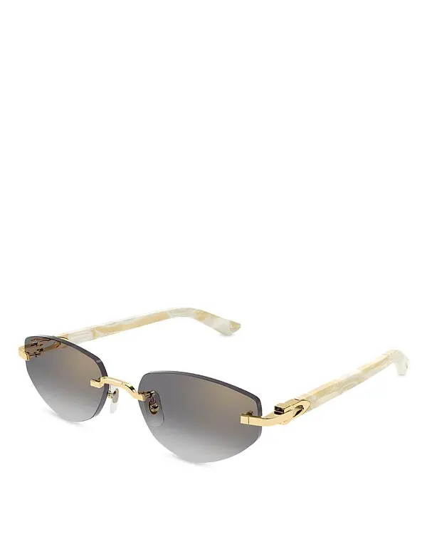 CARTIER Geometric Sunglasses - Gold
