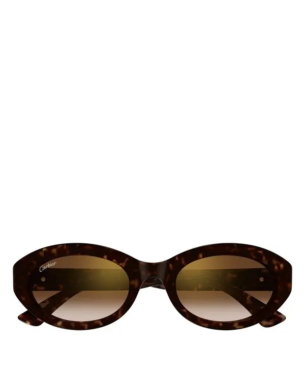 CARTIER Oval Sunglasses, 53mm