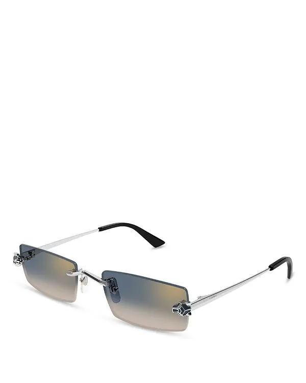 CARTIER Rectangular Sunglasses, 55mm