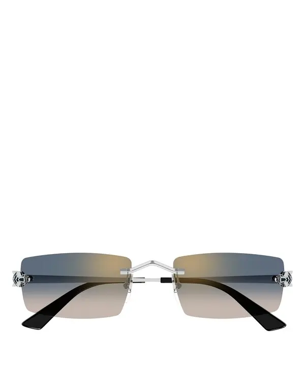 CARTIER Rectangular Sunglasses, 55mm