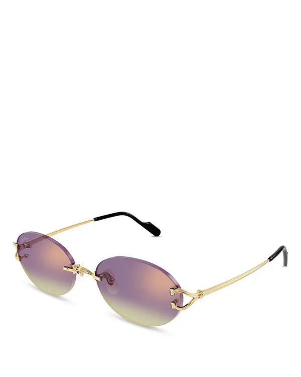 CARTIER Oval Sunglasses - Gold
