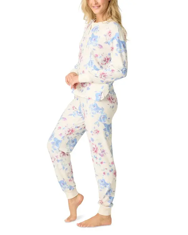 PJ Salvage Rodeo Rose Henley Pajama Set