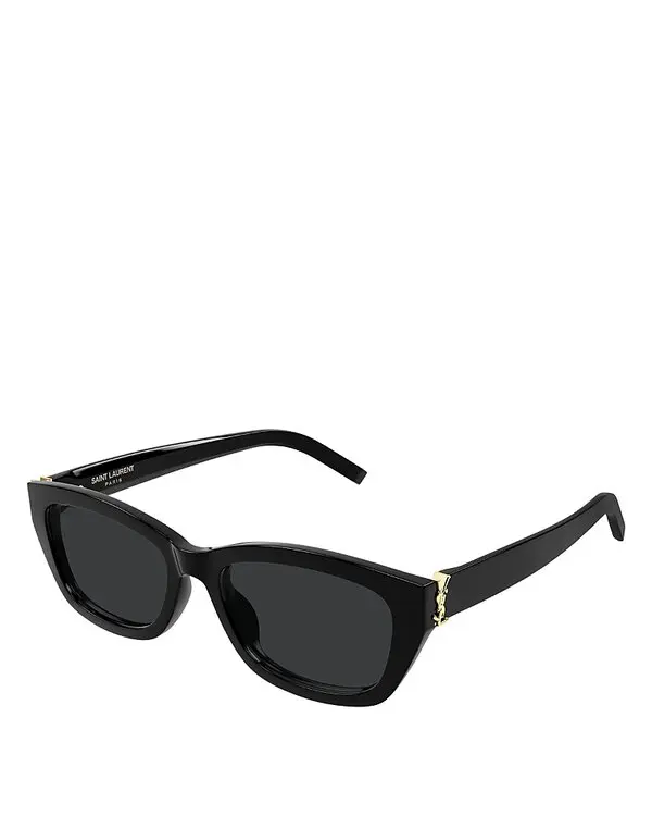 Saint Laurent Rectangular Sunglasses, 55mm - Black