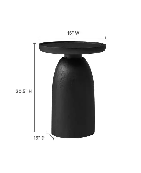 MODWAY Holloway Round Wood Side Table