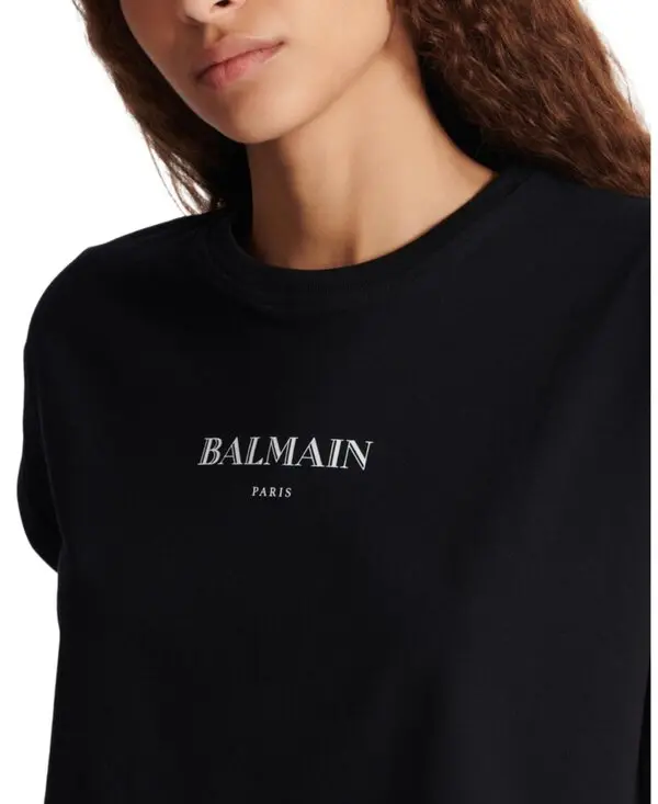 Balmain Cropped T-shirt With Print