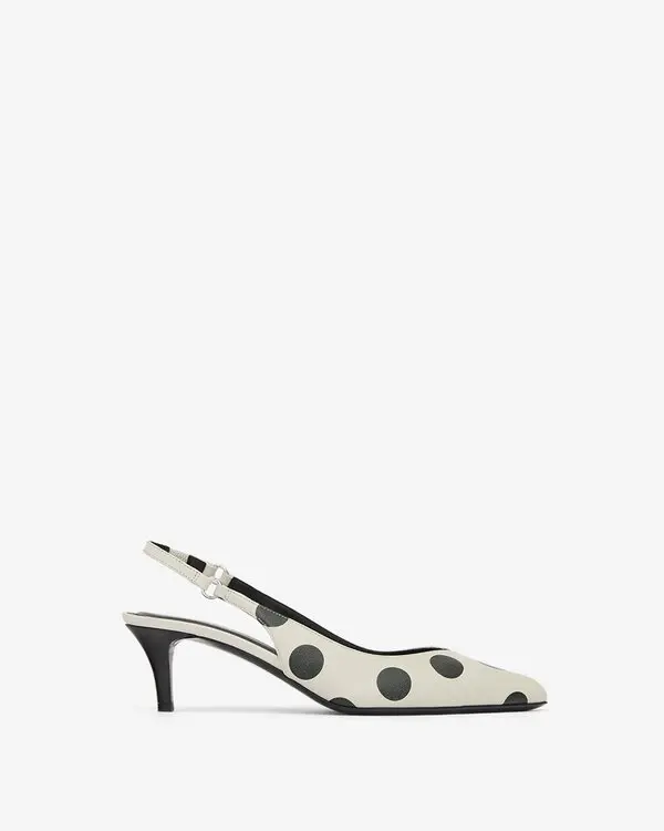 Isabel Marant Paldo Leather Polka Dot Pumps - Beige/black
