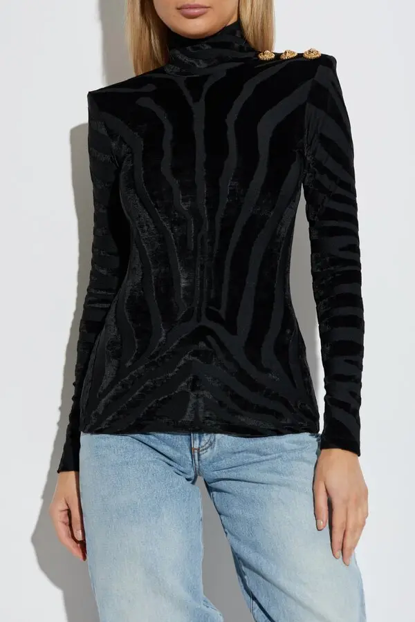 Balmain Top With A Stand-up Collar