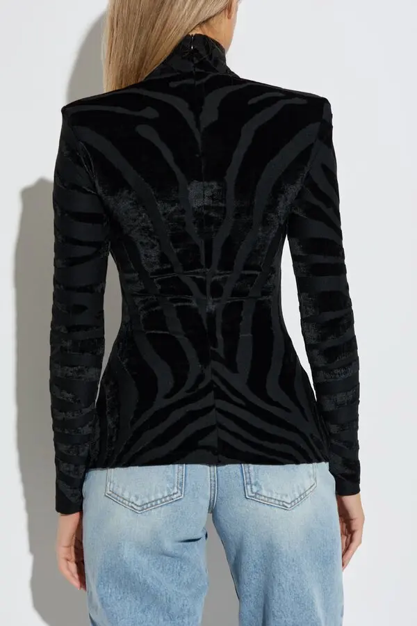 Balmain Top With A Stand-up Collar