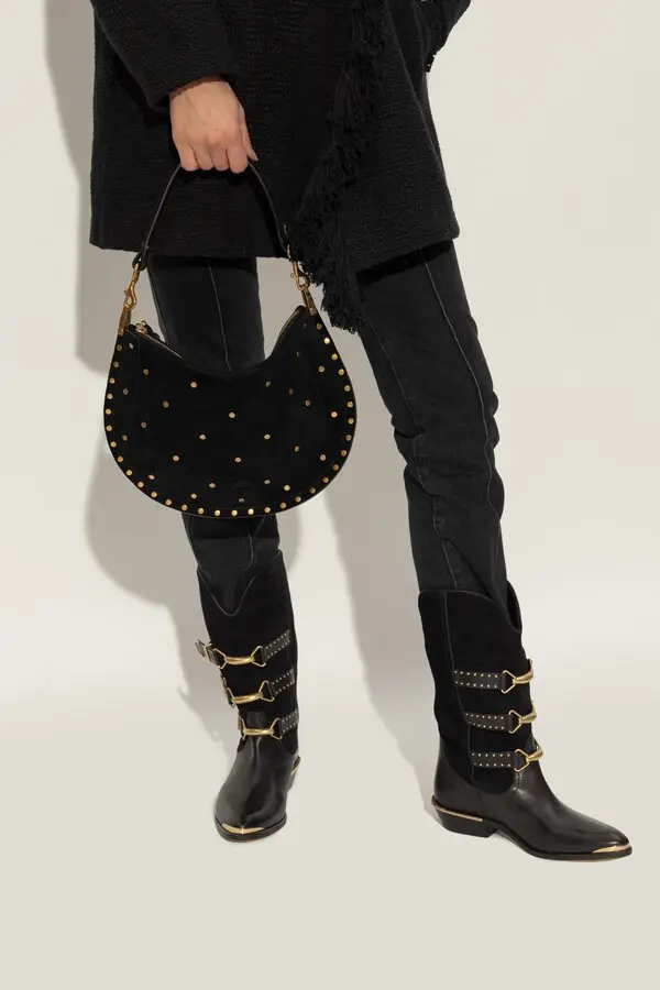 Isabel Marant Étoile Oskan Soft Zip Shoulder Bag - Black