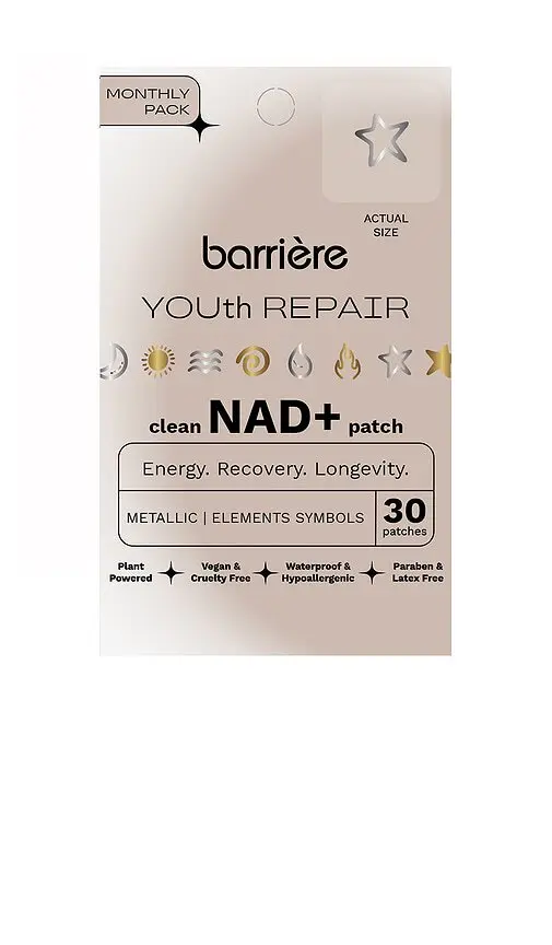 BARRIERE Youth Repair Nad+ Patch 30 Pack - Metal Elements