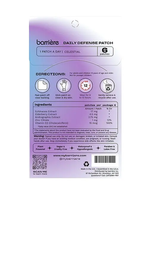 BARRIERE Daily Defense Patch 6 Pack