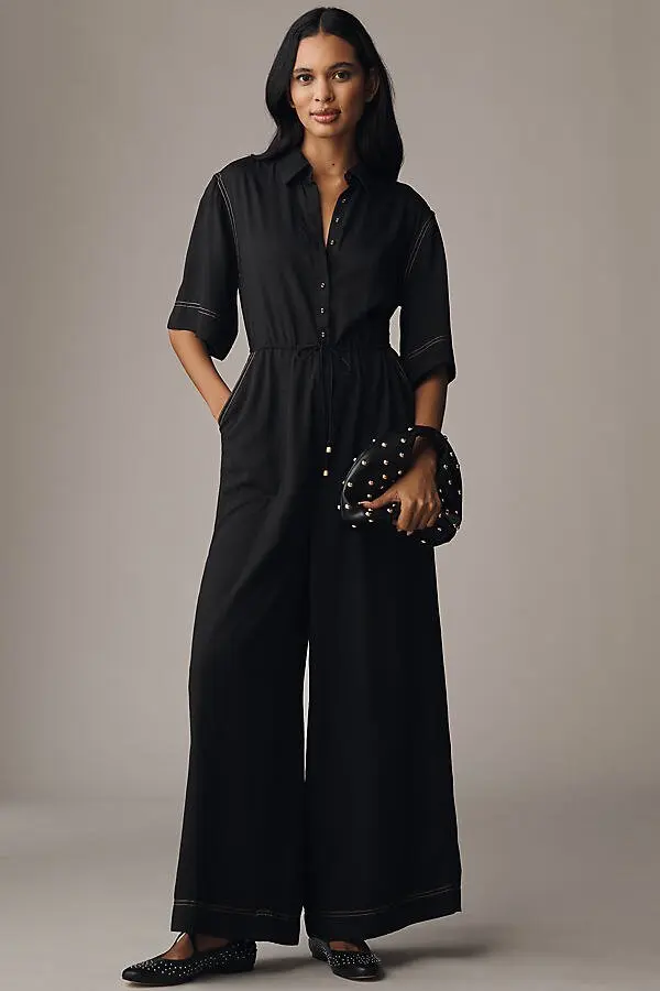 KIVARI Astoria Wide-leg Jumpsuit - Black
