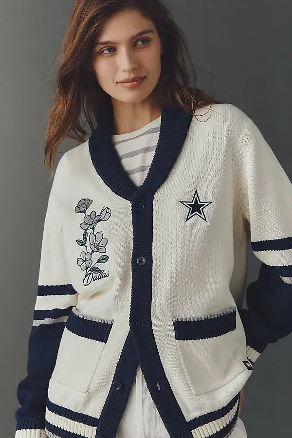 THE WILD COLLECTIVE Nfl Cardigan Sweater - Dallas Cowboys