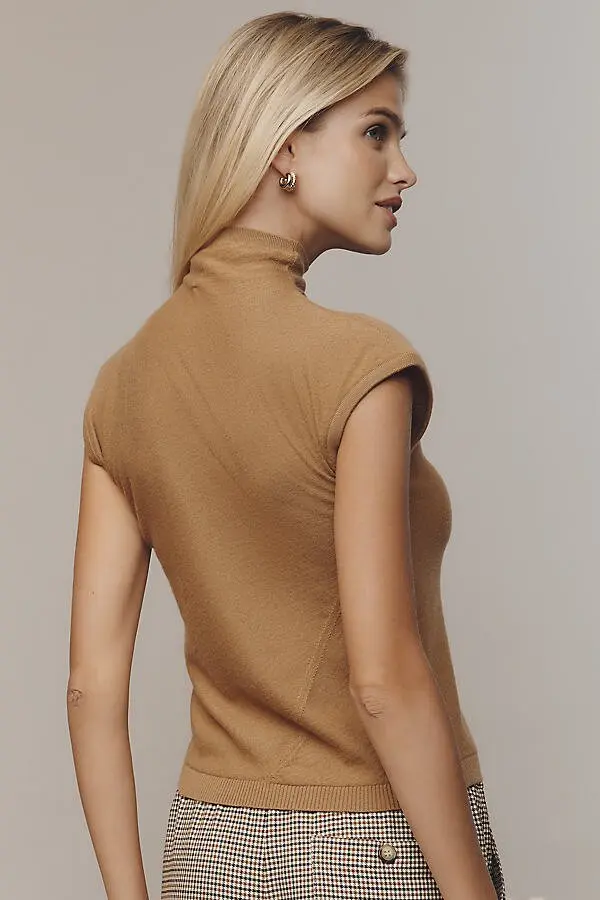 Maeve Merino Wool Blend Turtleneck Sweater - Camel