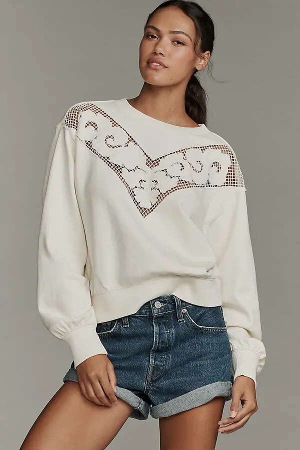 Paige Nimona Lace-panel Sweatshirt