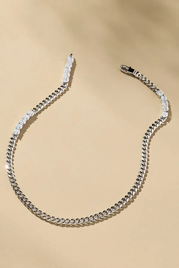 Melinda Maria Baby Julian's Obsessed With Diamonds Necklace - Silver