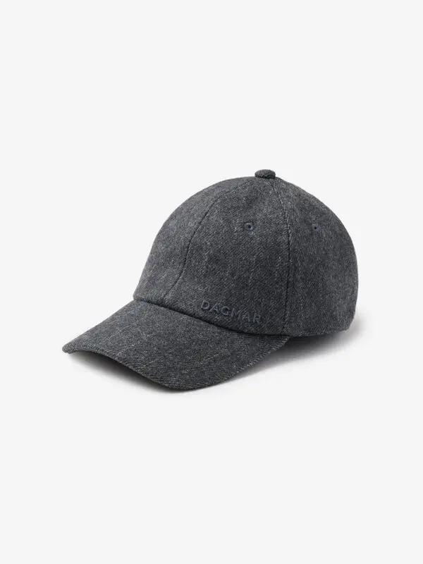 HOUSE OF DAGMAR Wool Pinstripe Cap - Dark Grey