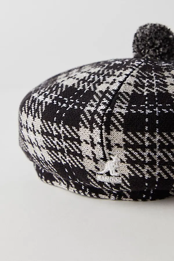 KANGOL Heritage Flat Cap - Black Check