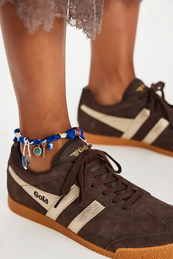 Gola Harrier Mirror Sneakers - Mocha/gold/gum