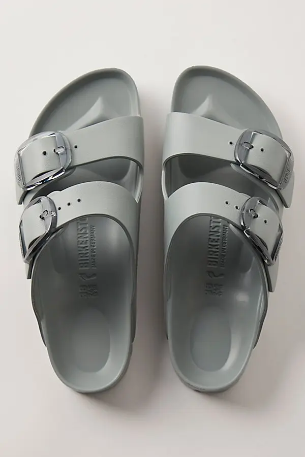 BIRKENSTOCK Eva Arizona Big Buckle Sandals - Pure Sage Suede