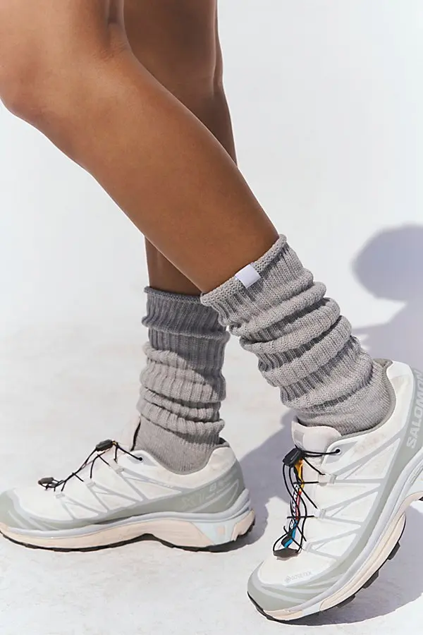 Free People Super Scrunch Socks - Grey