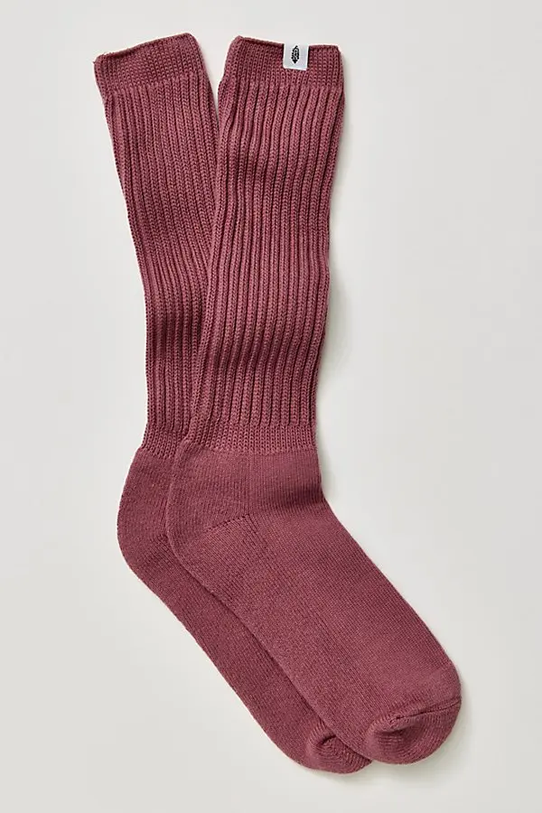 Free People Super Scrunch Socks - Rose Wood