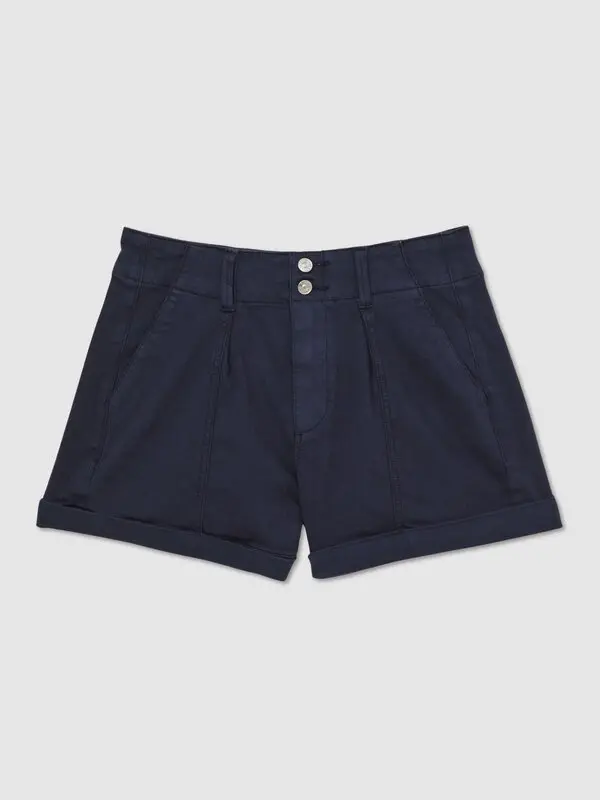 Paige Cotton-blend Cuffed-hem Shorts