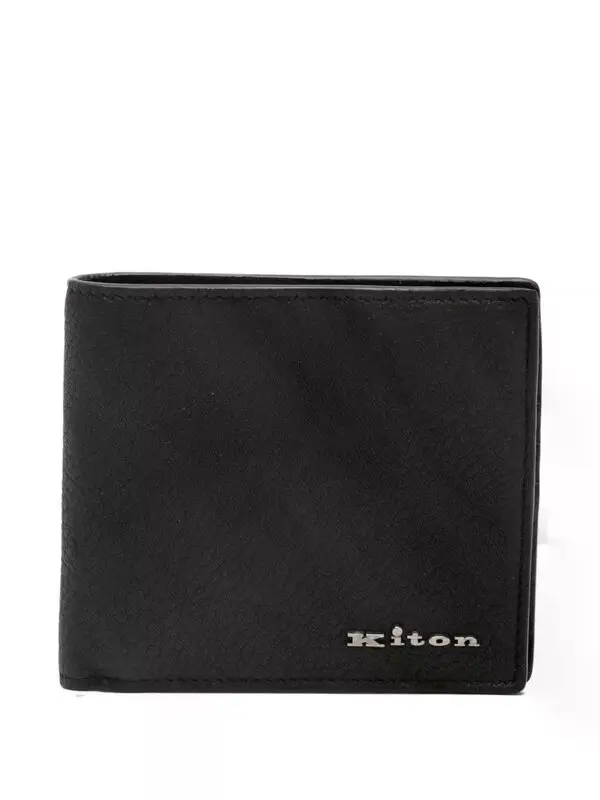 Kiton Logo-lettering Wallet - Black