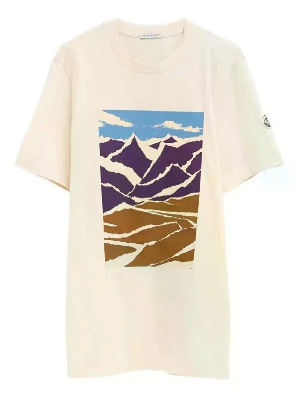 Moncler Mountain-print Cotton T-shirt