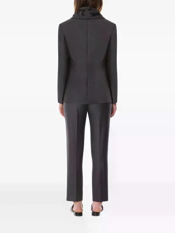 Alberta Ferretti Shawl-lapel Bead-embroidered Blazer